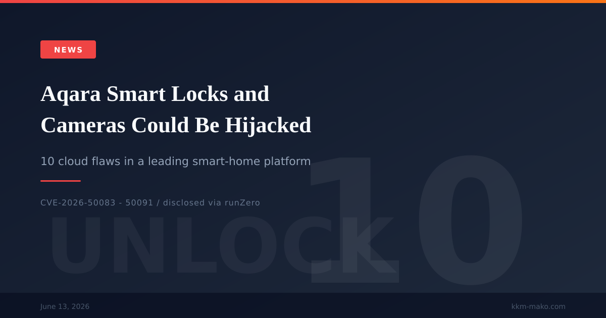 Aqara Smart Locks and Cameras Could Be Hijacked: Cloud Flaws Including ...